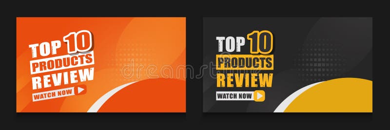 Top 10 Product Reviews Online Business YouTube Thumbnail Template Stock ...