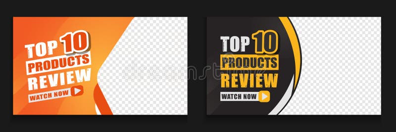 Top 10 Product Reviews Online Business YouTube Thumbnail Template Stock ...