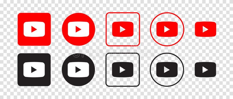 Youtube Vector Logo Icon Set. Vector Illustration Editorial Stock Photo ...