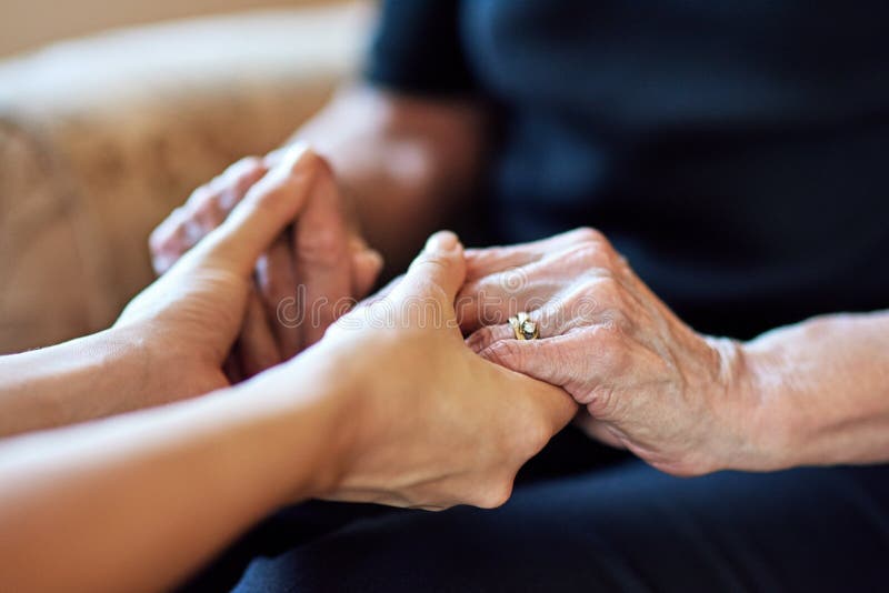 Youve Got My Unconditional Support. a Person Holding an Elderly Womans ...
