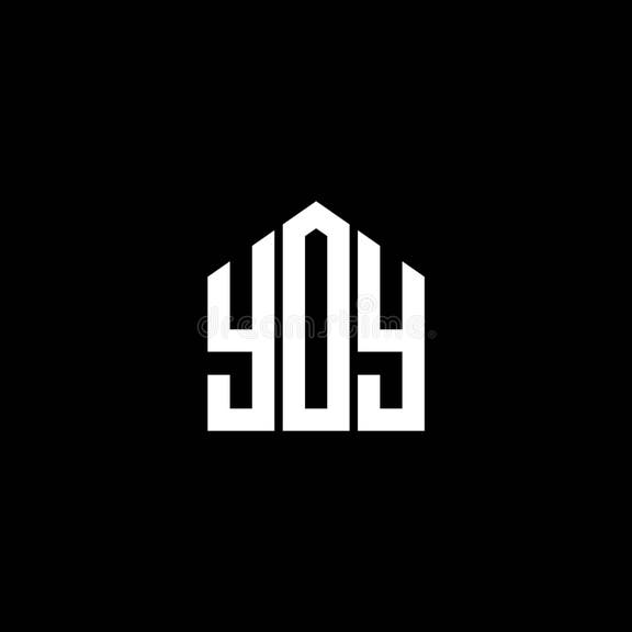 YOY Letter Logo Design on BLACK Background. YOY Creative Initials ...