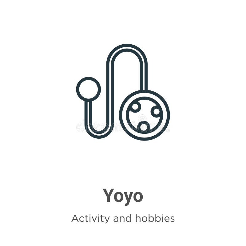 Yoyo Outline Vector Icon. Thin Line Black Yoyo Icon, Flat Vector Simple ...