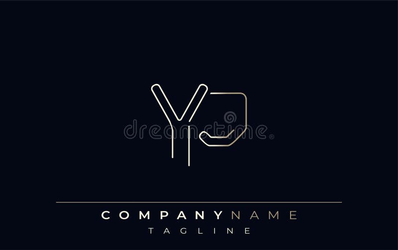 YP Abstract Line Style Logo Stock Vector - Illustration of identity ...