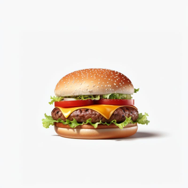 Hyper-Realistic Burger Illustration Stock Illustration - Illustration ...