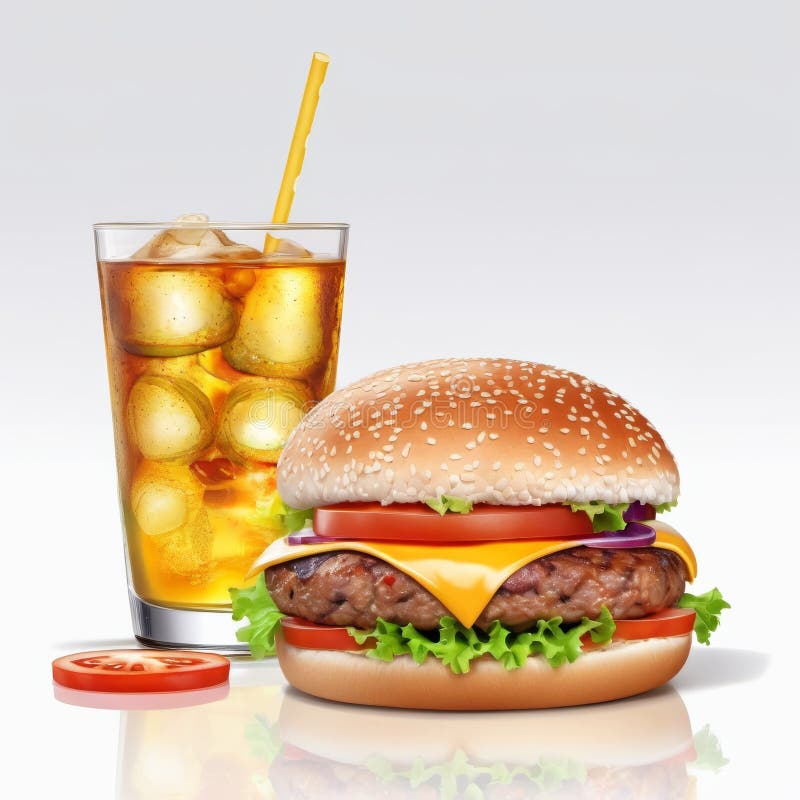 Hyper-Realistic Burger Illustration Stock Illustration - Illustration ...