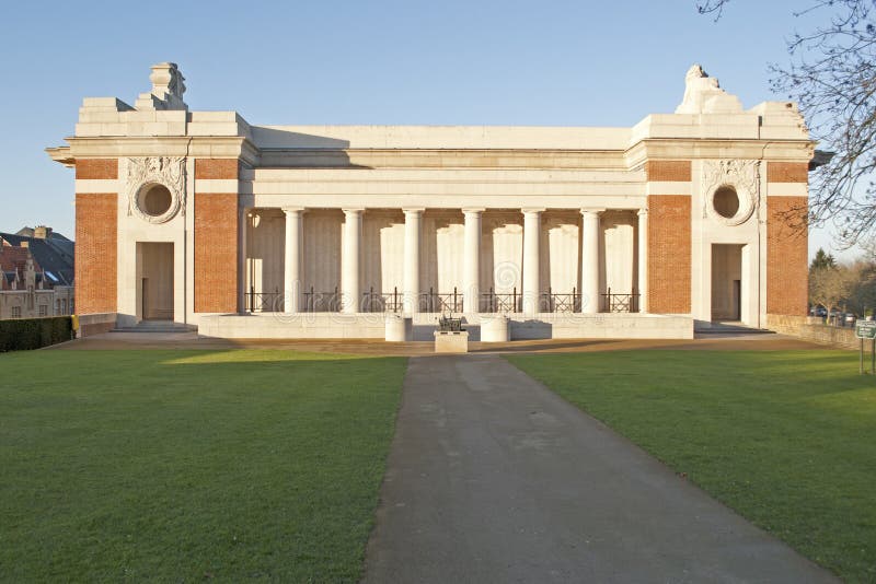 Ypres Menin Gate Memorial Building World War One. Stock Image - Image ...