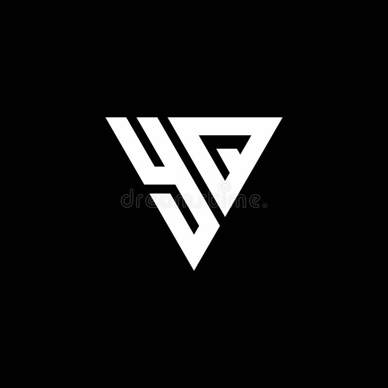 YQ Logo Letter Monogram with Triangle Shape Design Template Stock ...