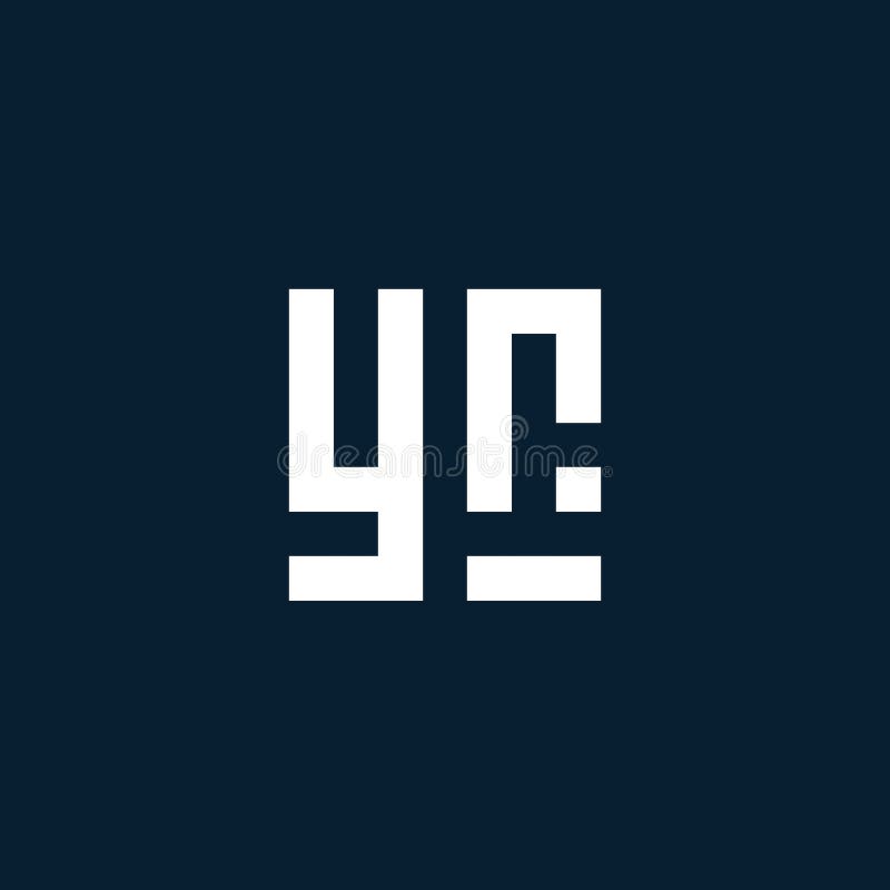 YR Initial Monogram Logo with Geometric Style Stock Illustration ...