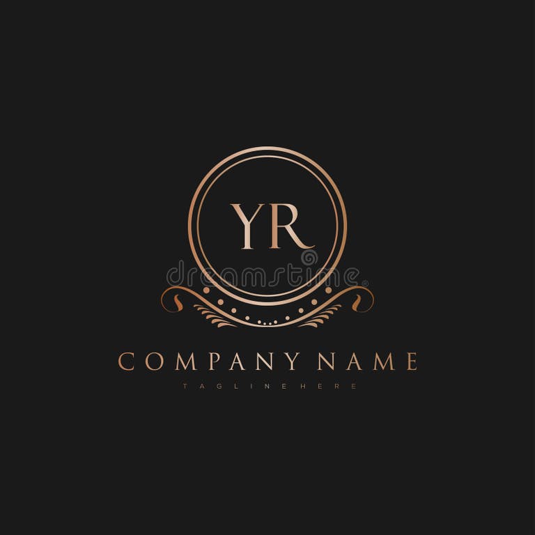 YR Letter Initial with Royal Luxury Logo Template Stock Vector ...