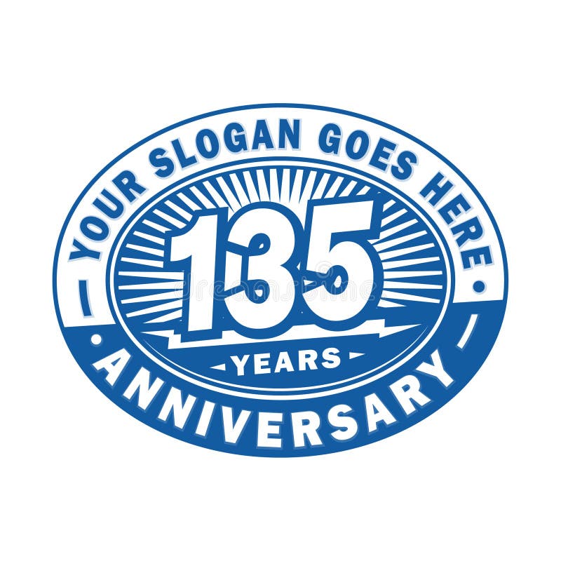 135 Years Anniversary Celebration. 135th Anniversary Logo Design. 135 ...