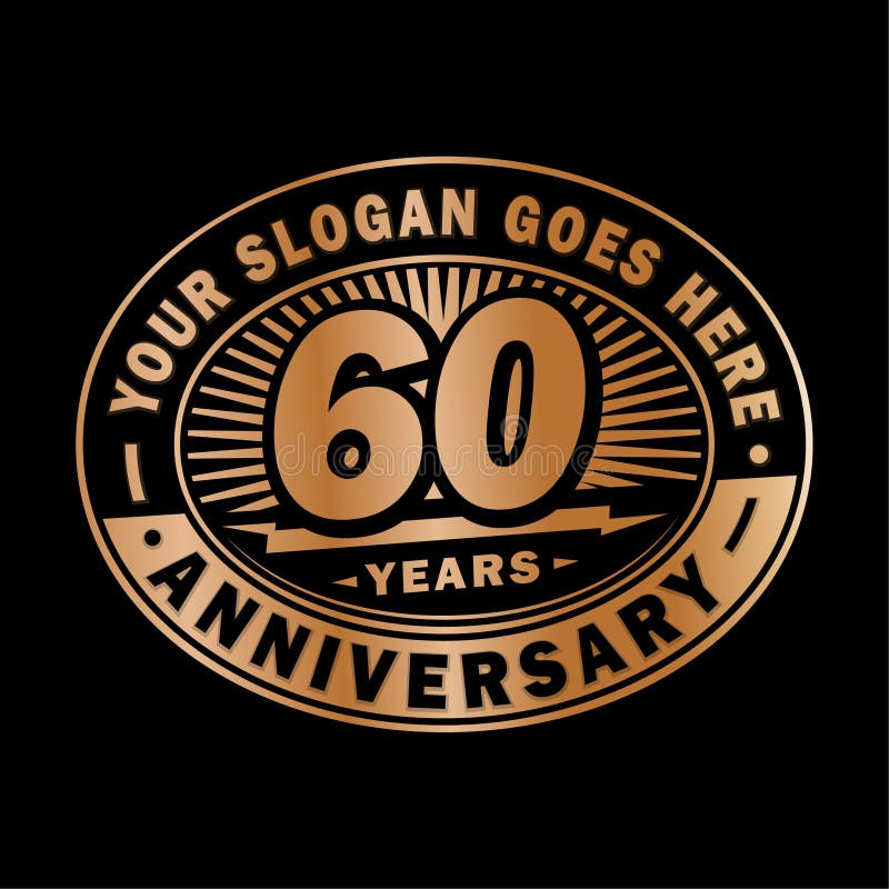 60 Years Anniversary Celebration. 60th Anniversary Logo Design. Sixty ...