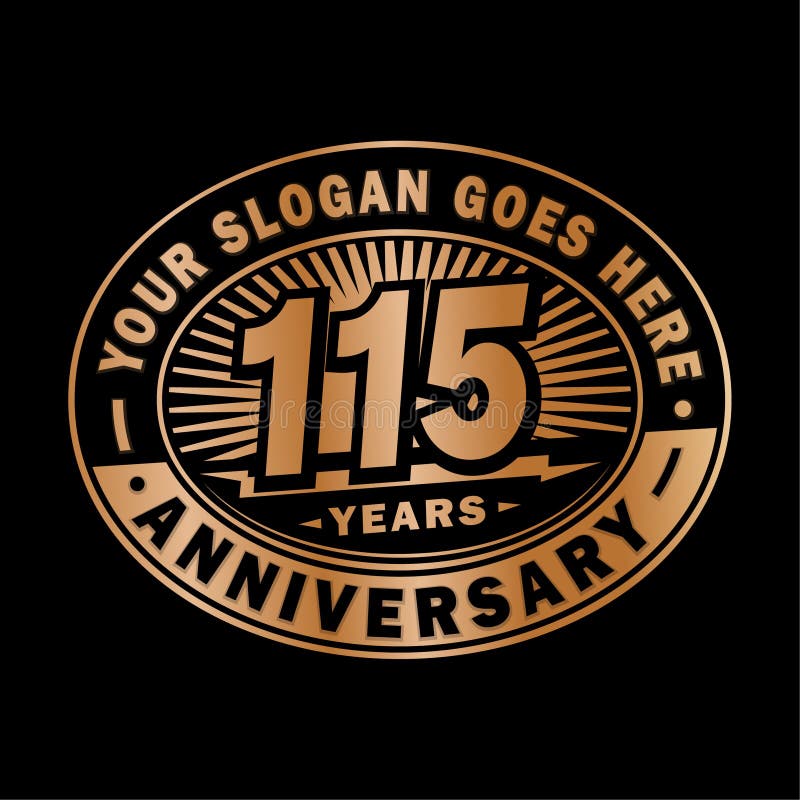 115 Years Anniversary Celebration. 115th Anniversary Logo Design. 115 ...