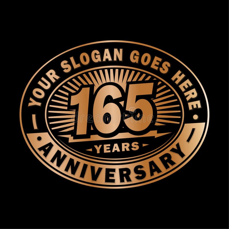 165 Years Anniversary Celebration. 165th Anniversary Logo Design. 165 ...