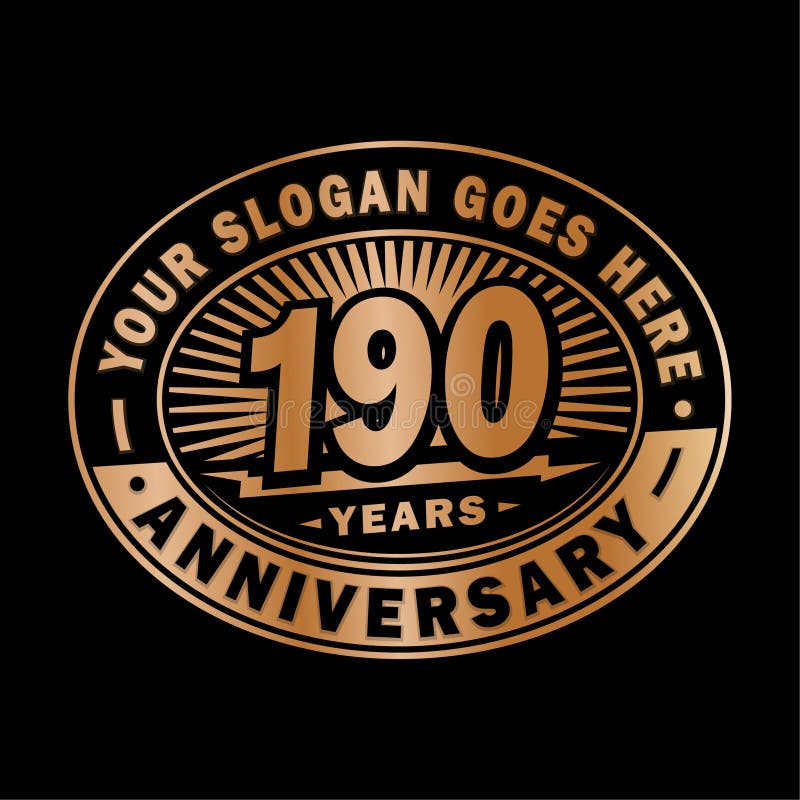 190 Years Anniversary Celebration. 190th Anniversary Logo Design. 190 ...
