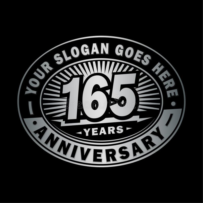165 Years Anniversary Celebration. 165th Anniversary Logo Design. 165 ...