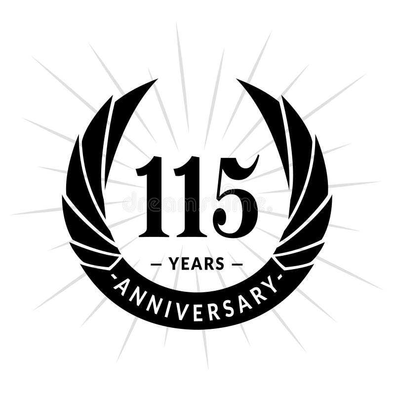 115 Years Anniversary Design Template. Elegant Anniversary Logo Design ...