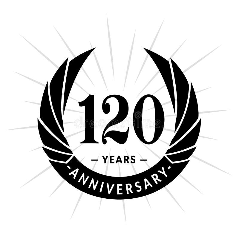 120 Years Anniversary Design Template. Elegant Anniversary Logo Design ...