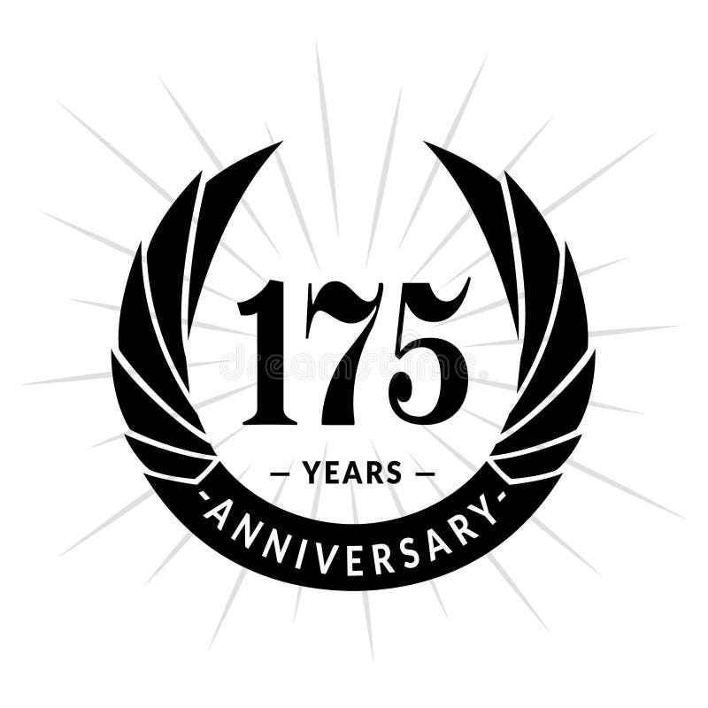 175 Years Anniversary Design Template. Elegant Anniversary Logo Design ...