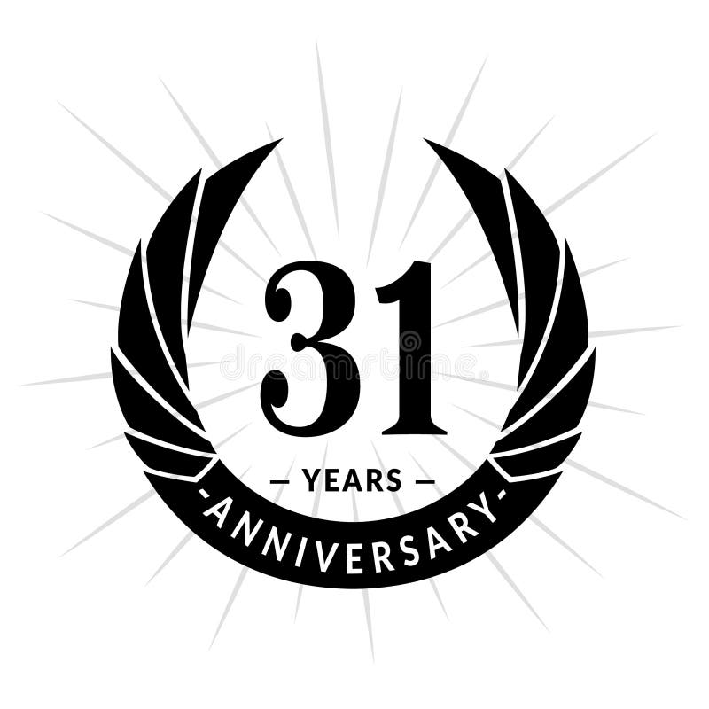 31 Years Anniversary Design Template. Elegant Anniversary Logo Design ...