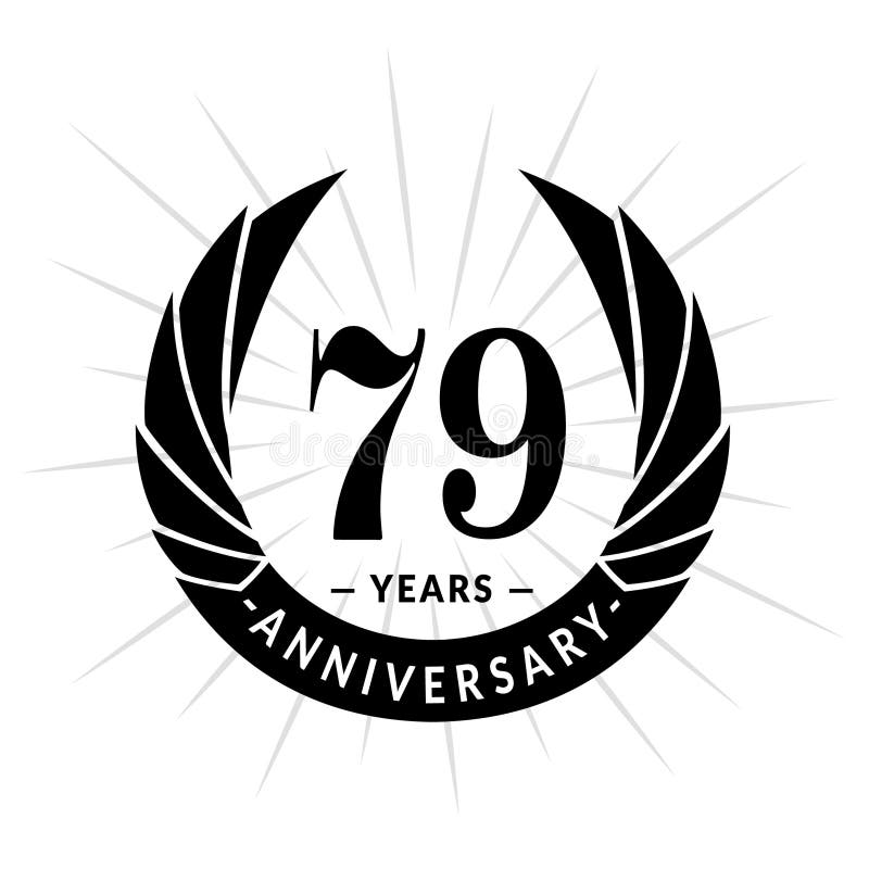 79 Years Anniversary Design Template. Elegant Anniversary Logo Design ...