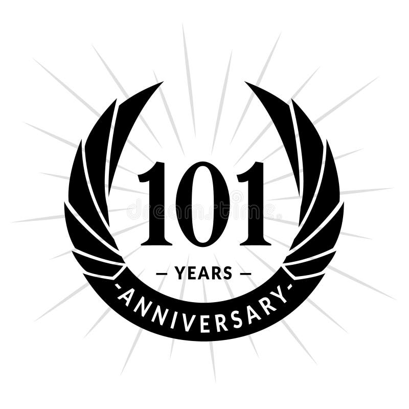 101 Years Anniversary Design Template. Elegant Anniversary Logo Design ...