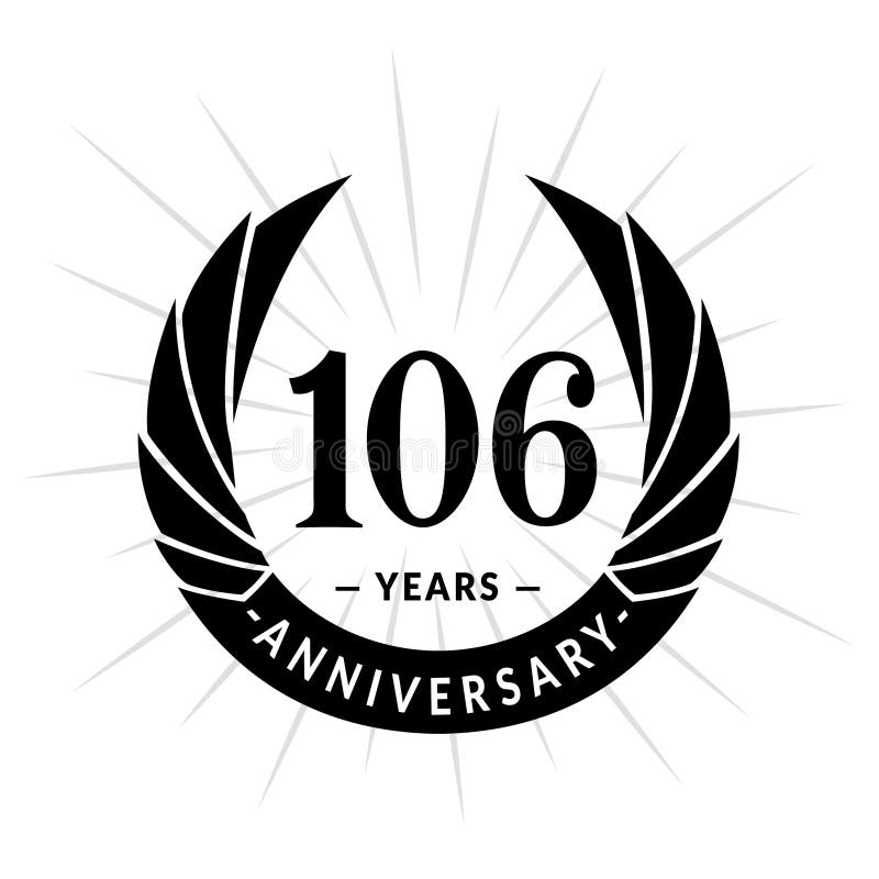106 Years Anniversary Design Template. Elegant Anniversary Logo Design ...
