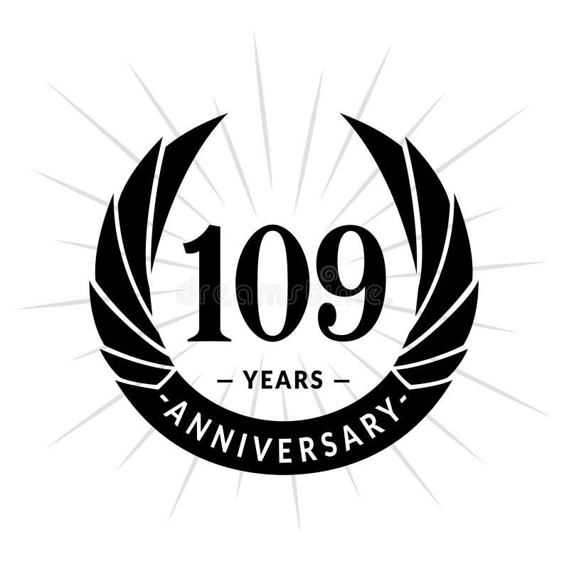 109 Years Anniversary Design Template. Elegant Anniversary Logo Design ...
