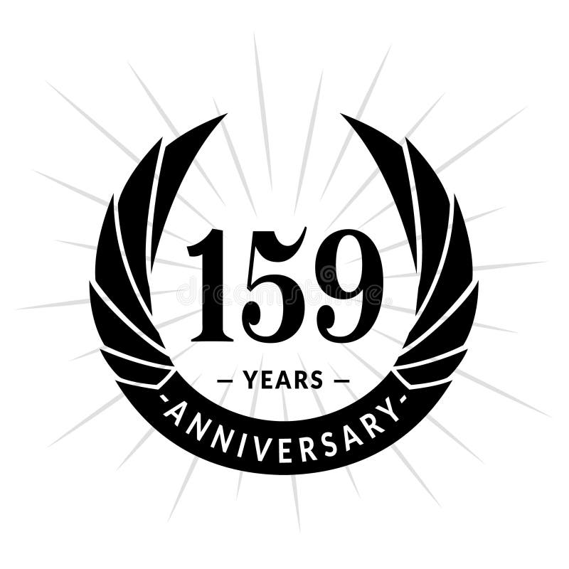 159 Years Anniversary Design Template. Elegant Anniversary Logo Design ...