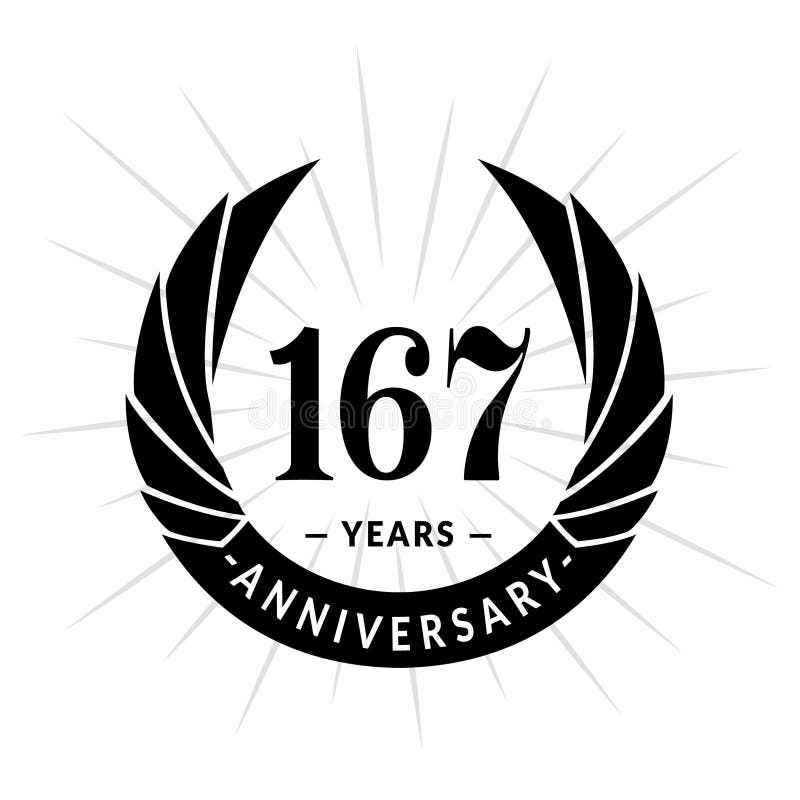 167 Years Anniversary Design Template. Elegant Anniversary Logo Design ...