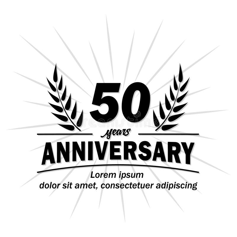 50th Anniversary Design Template. 50th Years Vector and Illustration ...