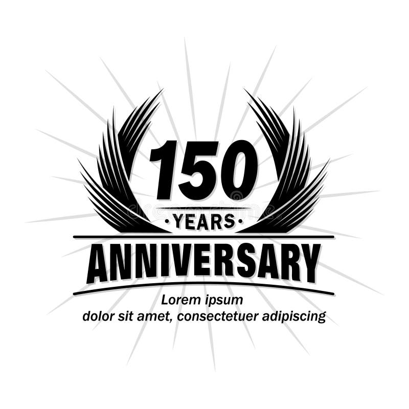 150 Years Anniversary. Elegant Anniversary Design. 150th Years Logo ...