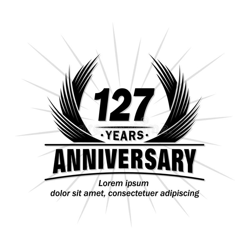 127 Years Anniversary. Elegant Anniversary Design. 127th Years Logo ...