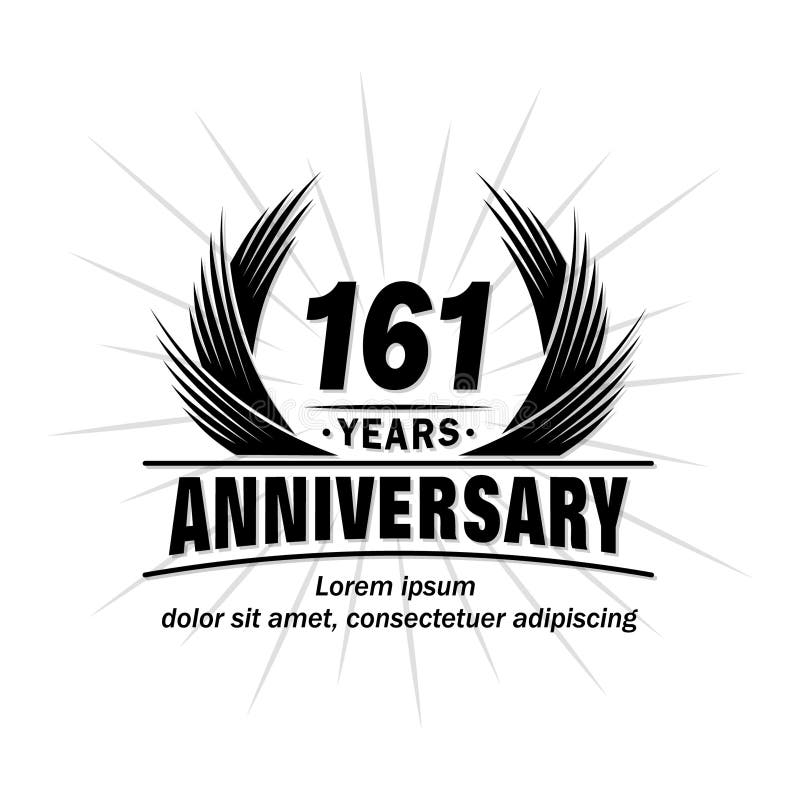 161 Years Anniversary. Elegant Anniversary Design. 161st Years Logo ...