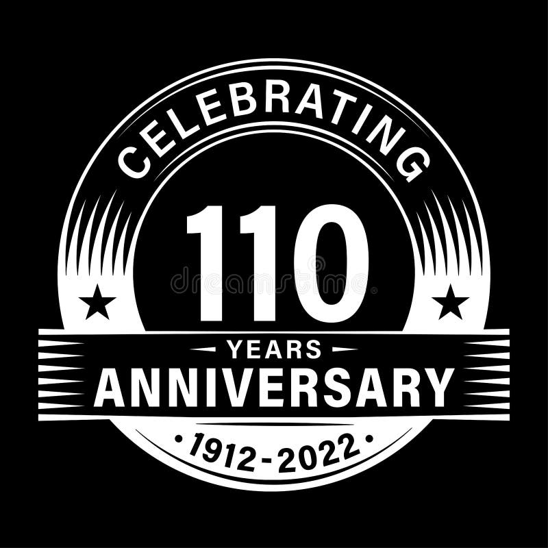 110 Years Anniversary Celebration Design Template. 110th Logo Vector ...