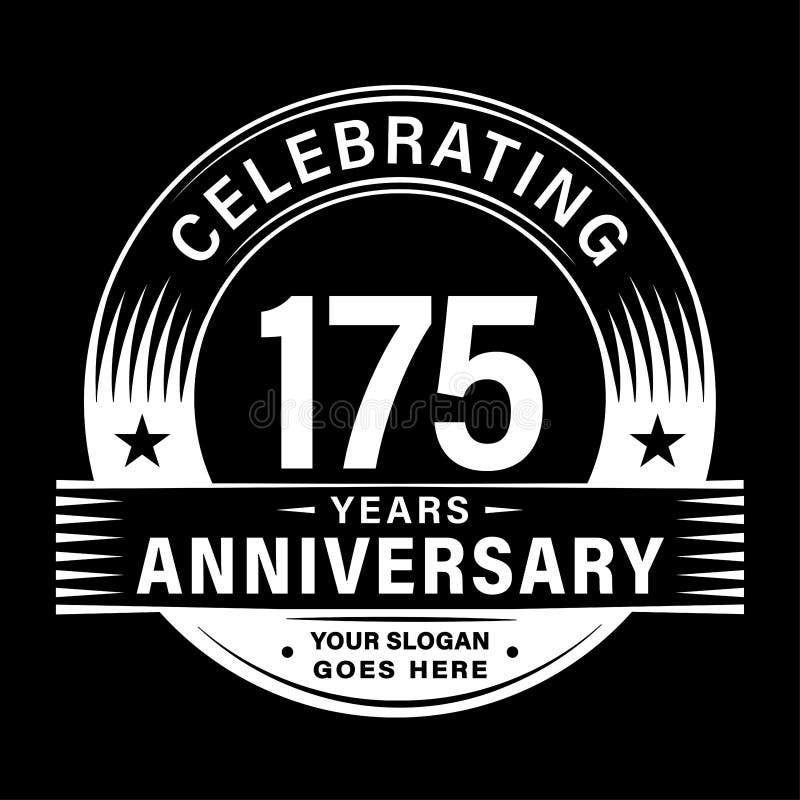 175 Years Anniversary Celebration Design Template. 175th Logo Vector ...