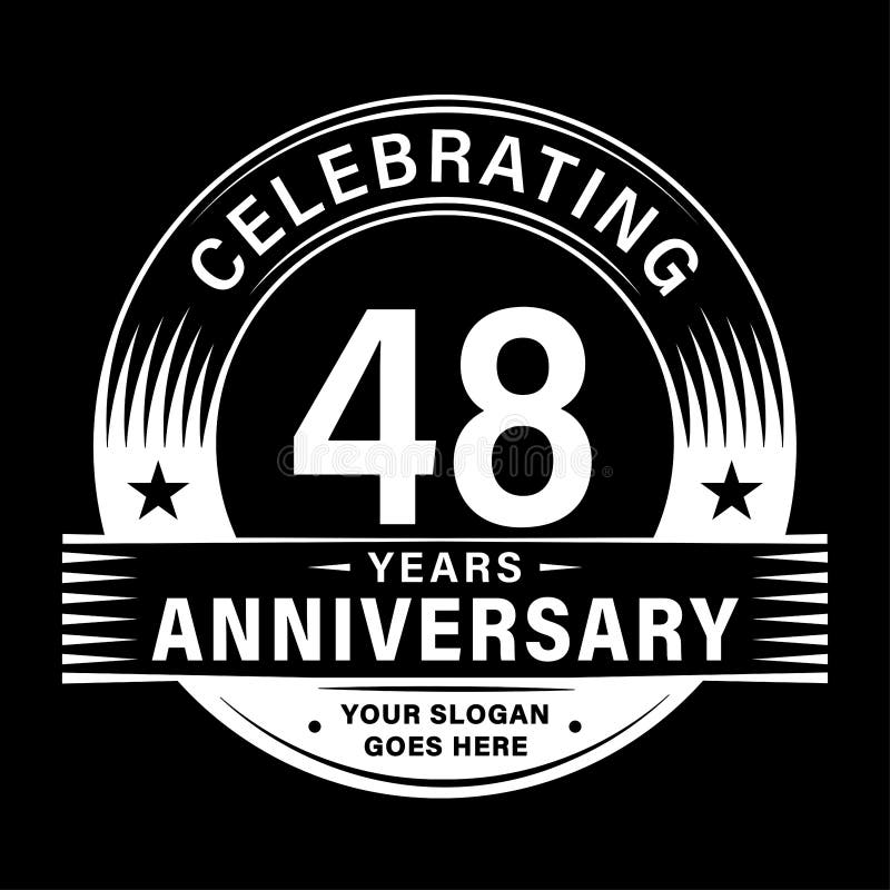 48 Years Anniversary Celebration Design Template. 48th Logo Vector ...