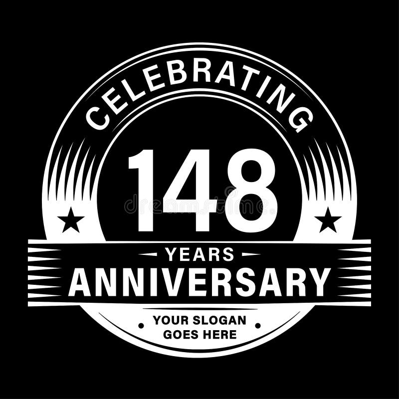 148 Years Anniversary Celebration Design Template. 148th Logo Vector ...