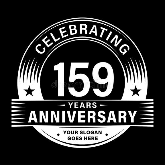 159 Years Anniversary Celebration Design Template. 159th Logo Vector ...