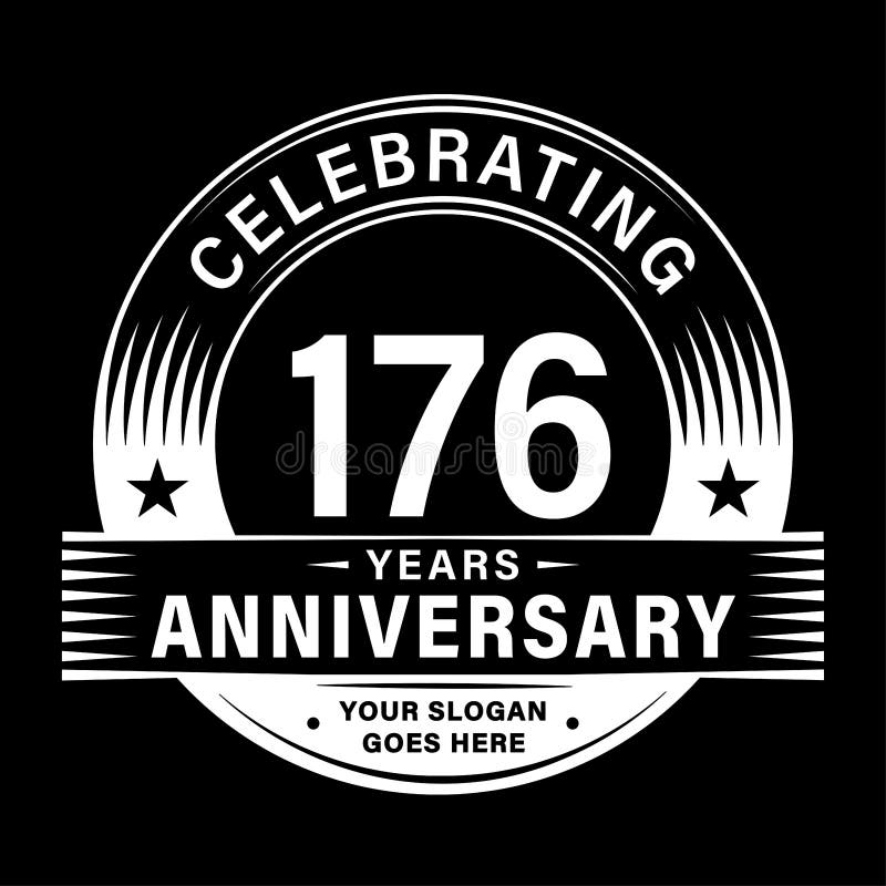 176 Years Anniversary Celebration Design Template. 176th Logo Vector ...