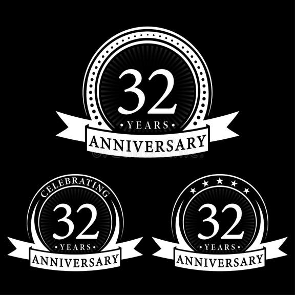 32 Years Anniversary Celebration Logotype. 32nd Anniversary Logo ...