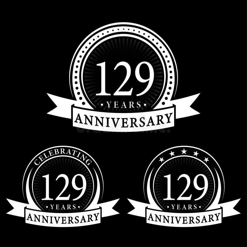 129 Years Anniversary Celebration Logotype. 129th Anniversary Logo ...