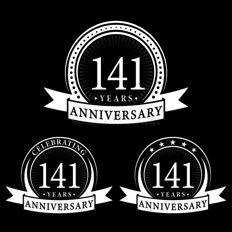 141 Years Anniversary Celebration Logotype. 141st Anniversary Logo ...