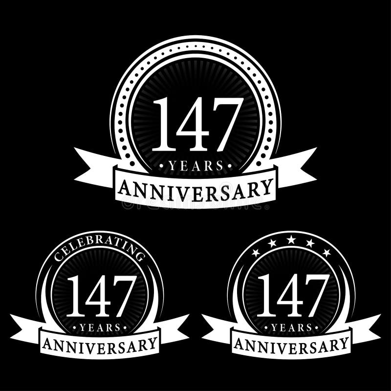 147 Years Anniversary Celebration Logotype. 147th Anniversary Logo ...