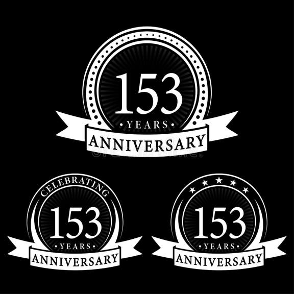 153 Years Anniversary Celebration Logotype. 153rd Anniversary Logo ...