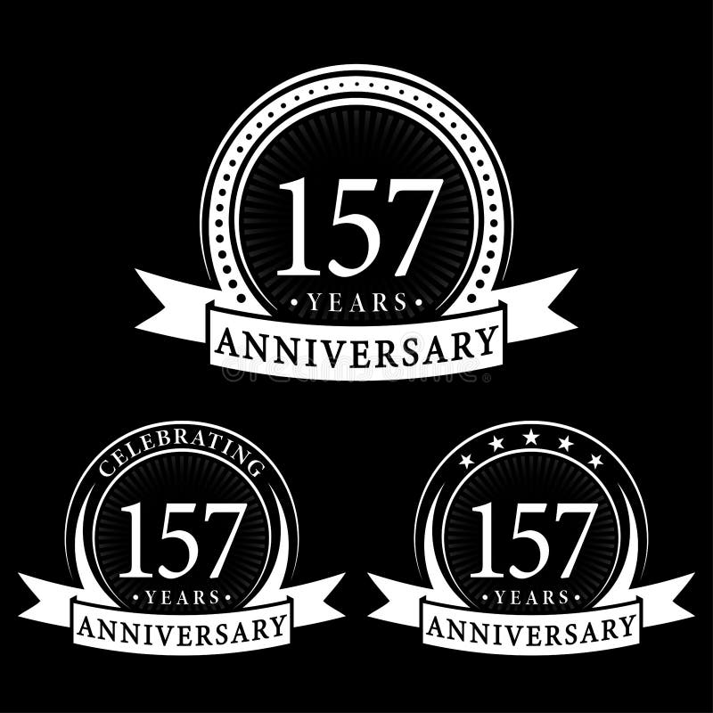 157 Years Anniversary Celebration Logotype. 157th Anniversary Logo ...