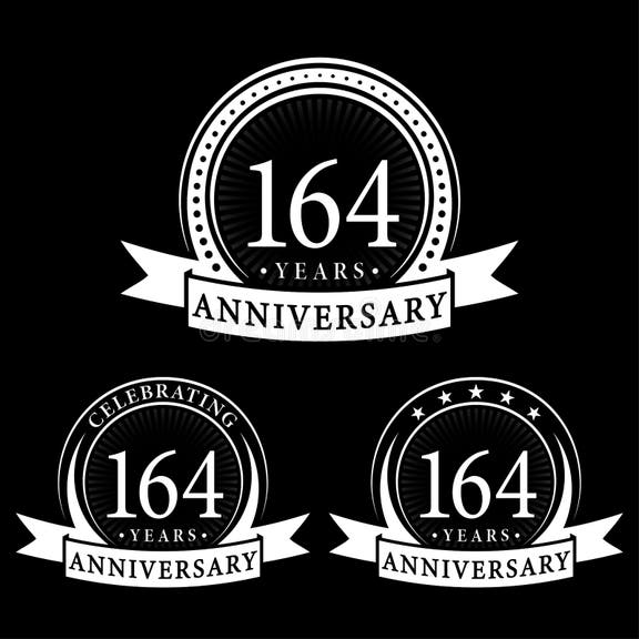 164 Years Anniversary Celebration Logotype. 164th Anniversary Logo ...