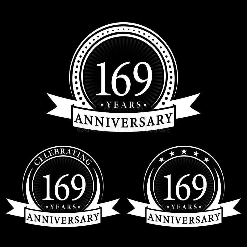 169 Years Anniversary Celebration Logotype. 169th Anniversary Logo ...