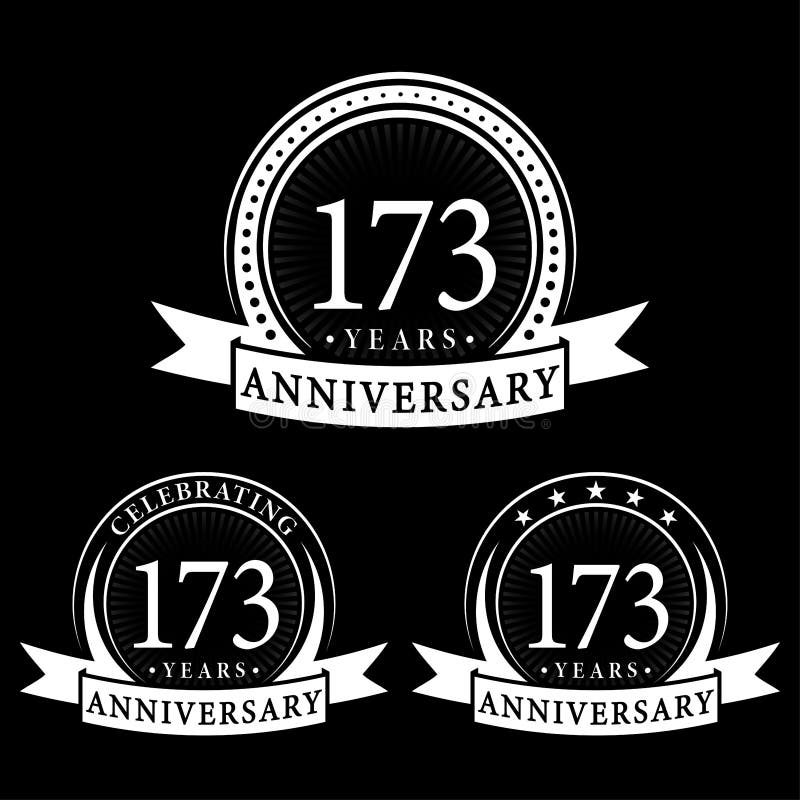 173 Years Anniversary Celebration Logotype. 173rd Anniversary Logo ...