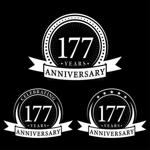 177 Years Anniversary Celebration Logotype. 177th Anniversary Logo ...