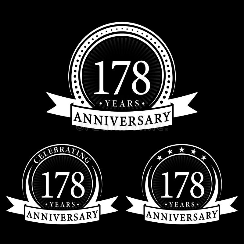 178 Years Anniversary Celebration Logotype. 178th Anniversary Logo ...